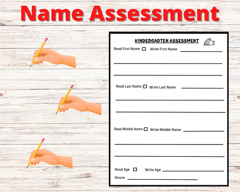 Kindergarten Assessment Worksheets Activity Homeschool Assessments - Etsy