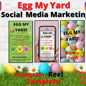 Egg My Yard Easter Fundraiser Flyer Template Bundle - Etsy