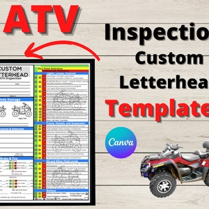 ATV Inspection Checklist: Repair Log, Multi-point PDF & Canva - Etsy ...