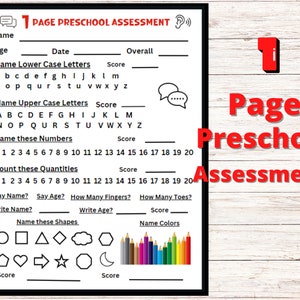 Printable Preschool Assessment Worksheets Activity Homeschool Post ...