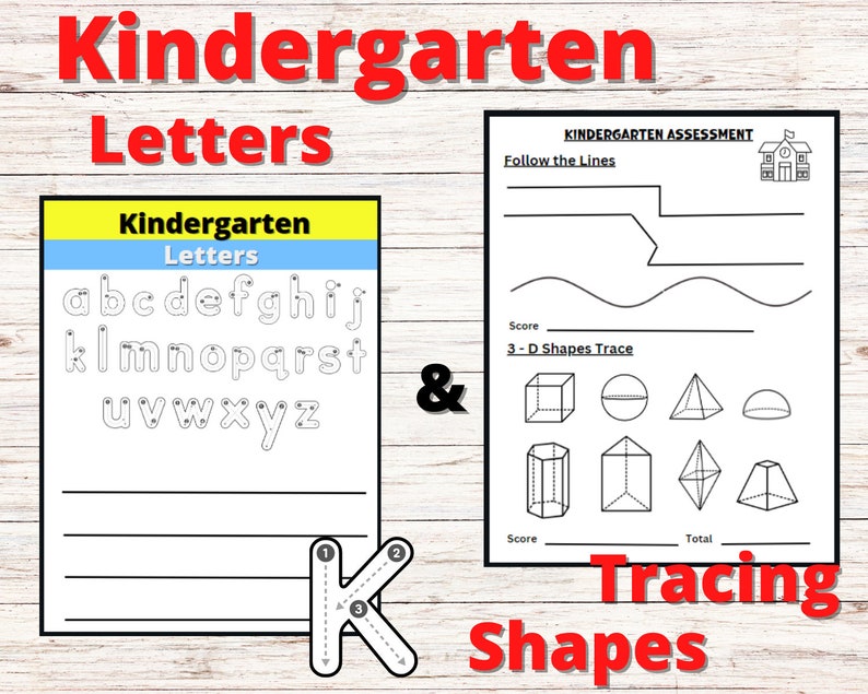 Kindergarten Assessment Worksheets Activity Homeschool Assessments - Etsy