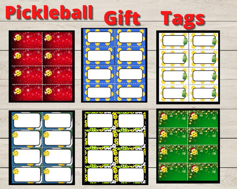 Pickleball Tournament Flyer, Awards, Certificates, Gift Tags, Games ...