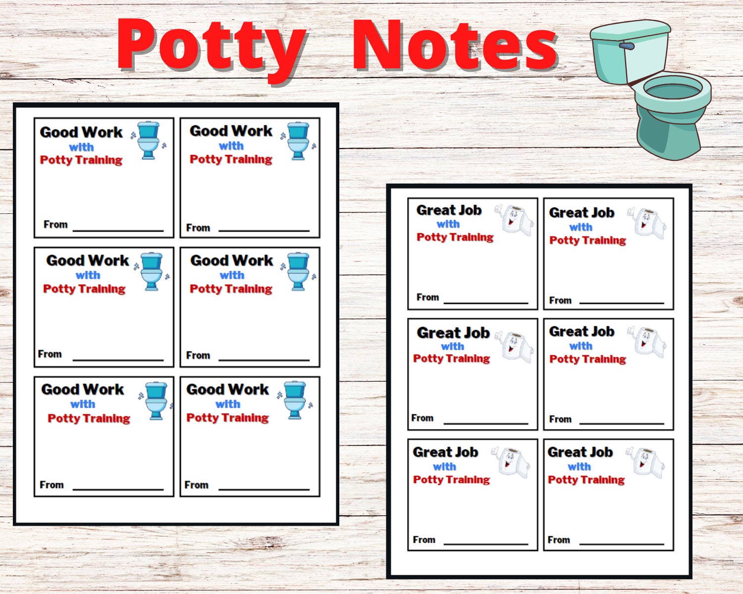 Potty Training Preschool Chart Bundle, Toddler Toilet Train, Potty ...