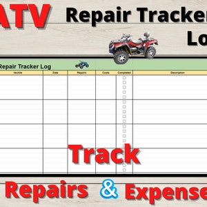 ATV Inspection Checklist: Repair Log, Multi-point PDF & Canva - Etsy ...