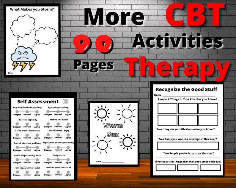 CBT Worksheets, Therapy, Counselling Resources, Coping Skills Tools ...