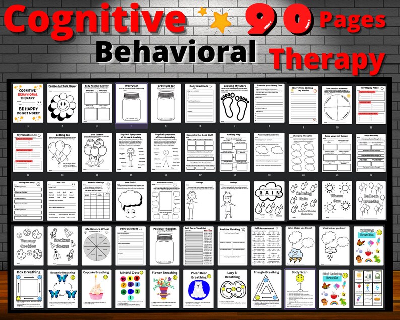CBT Worksheets, Therapy, Counselling Resources, Coping Skills Tools ...