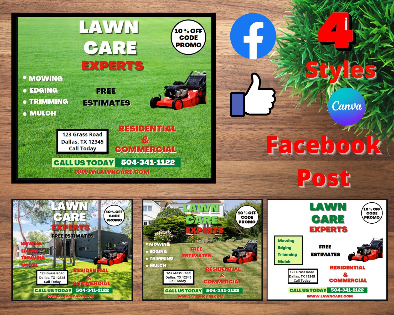 Lawn Care Invoice Template Printable, Landscaping Invoice Template ...