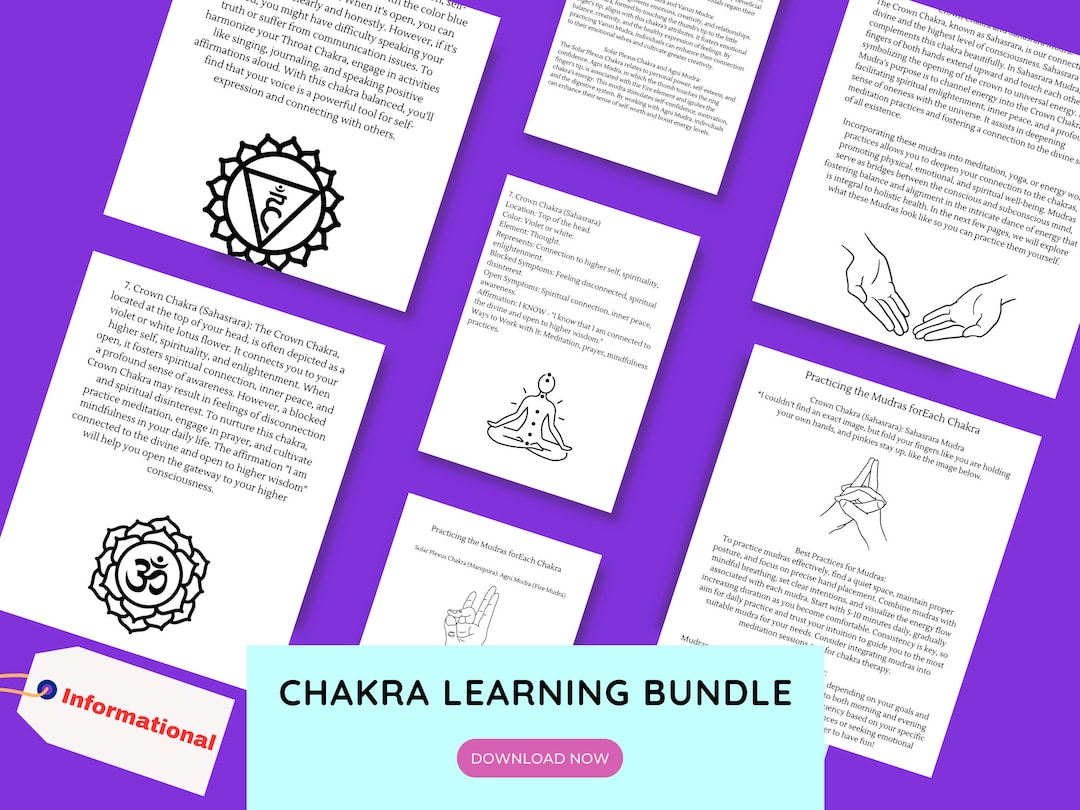 Chakra Printable Workbook, Chakra Worksheet, Chakra Poster ...