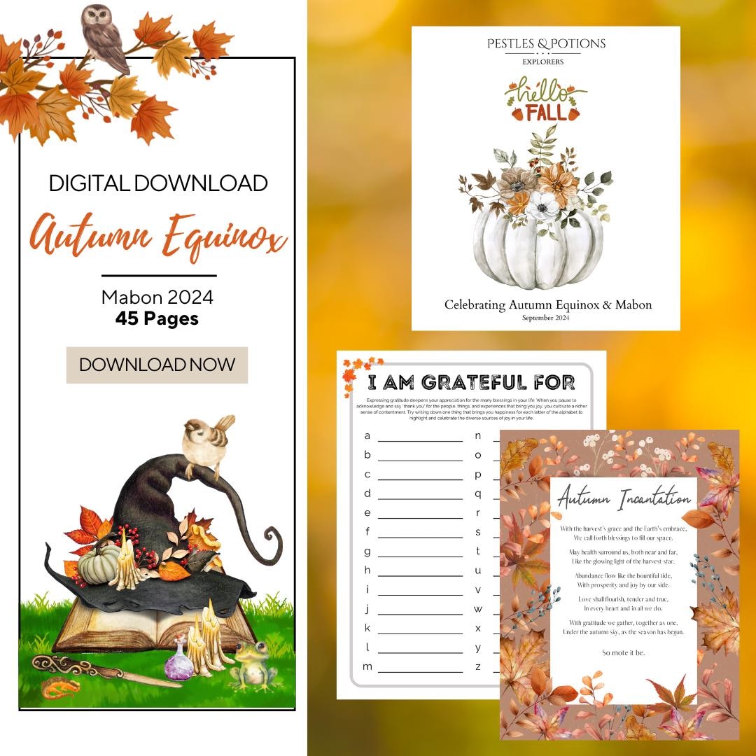 Autumn Equinox and Mabon Workbook - Pestles and Potions - Pagan ...