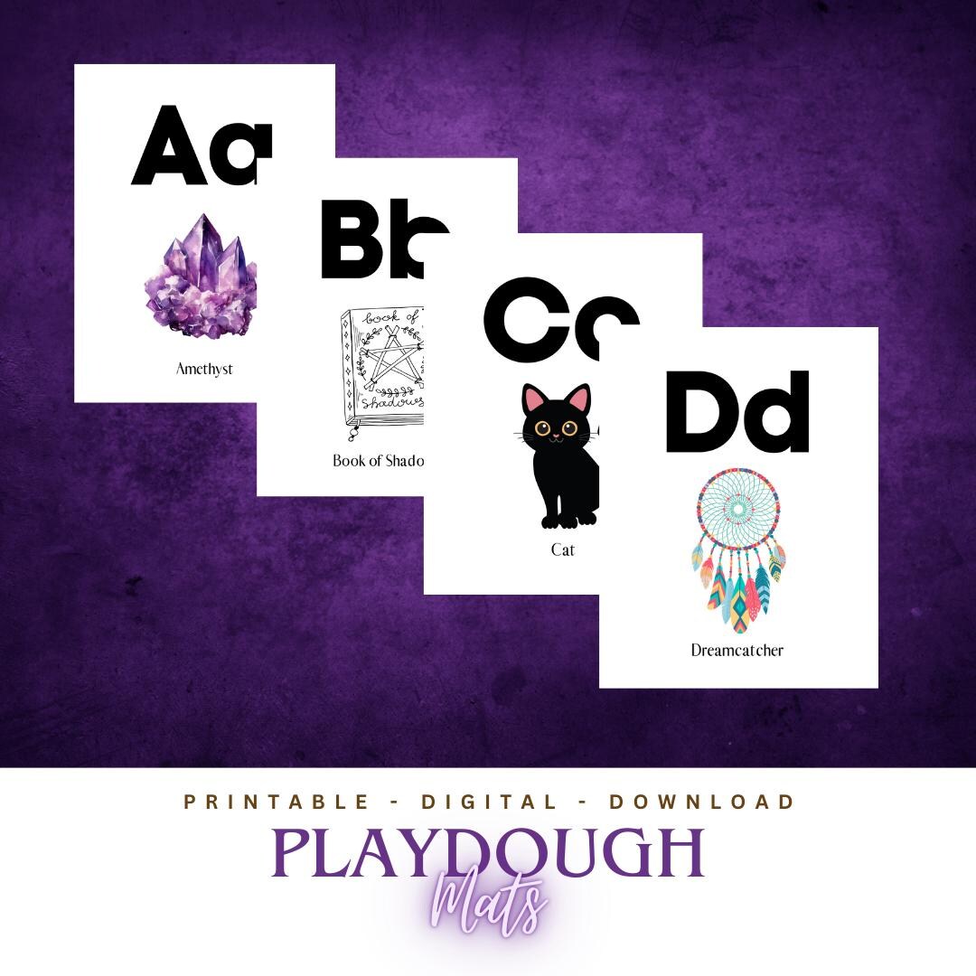 Magical ABC Playdough Mats Workbook Preschool Play Dough Kindergarten ...