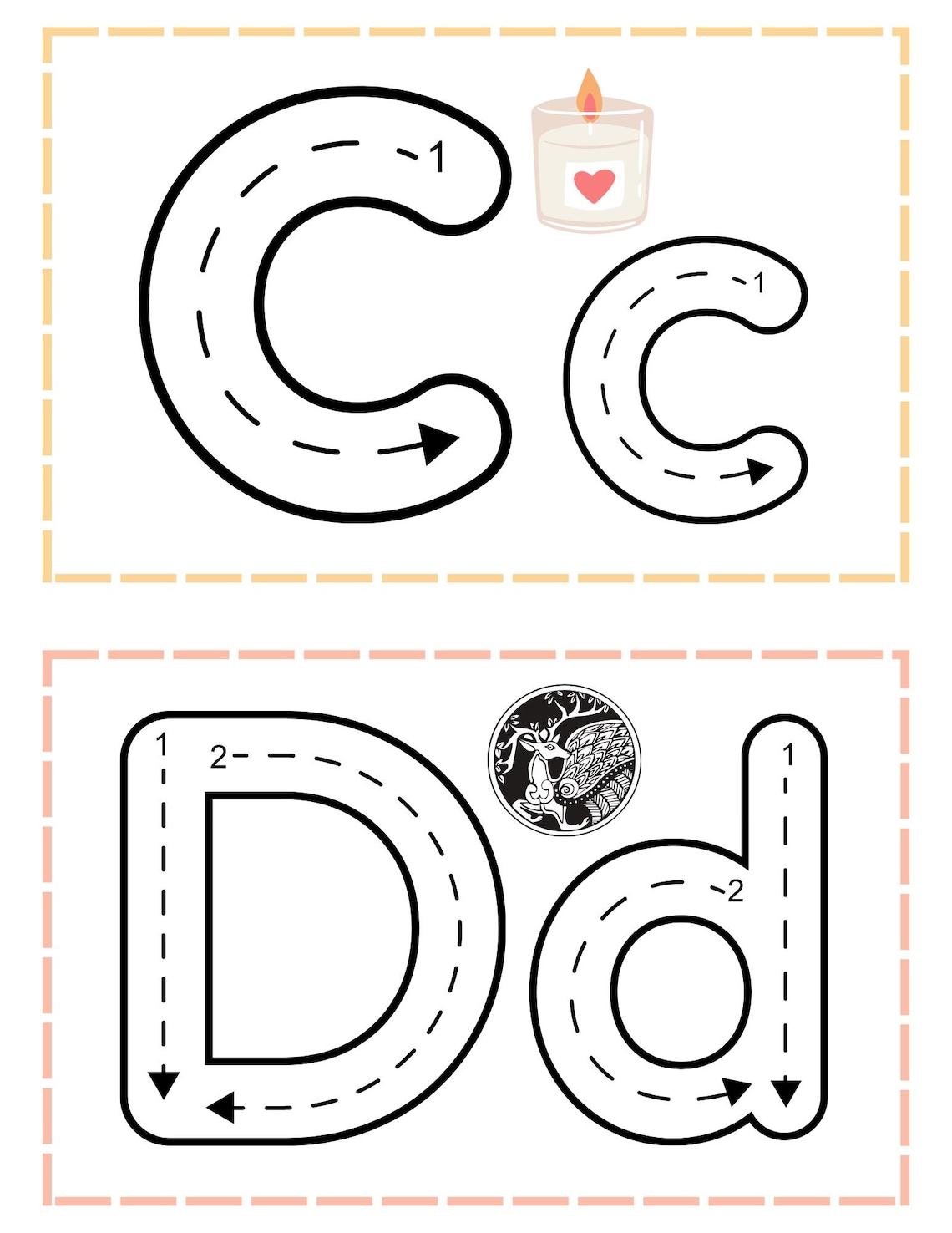 Witchy ABC Tracing Cards - Preschool Kindergarten Printable (digital ...