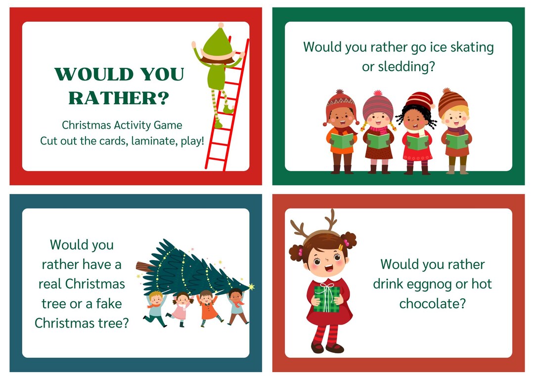 Christmas Game, Christmas Activity, Christmas This or That Game, Winter ...