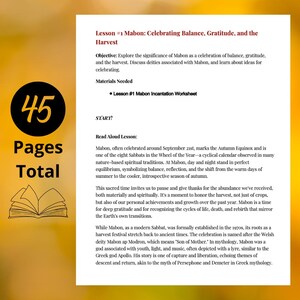 Autumn Equinox and Mabon Workbook - Pestles and Potions - Pagan ...