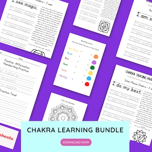 Chakra Printable Workbook, Chakra Worksheet, Chakra Poster ...