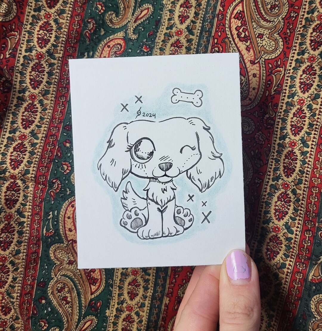 Original Littlest Pet Shop LPS Cocker Spaniel Ink Drawing - Etsy