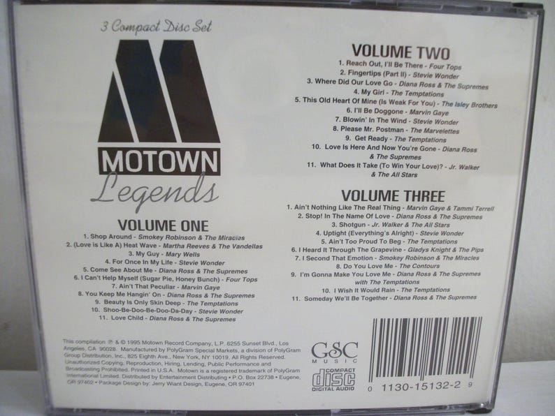 Motown Legends 3-CD Set in Great Condition - Etsy