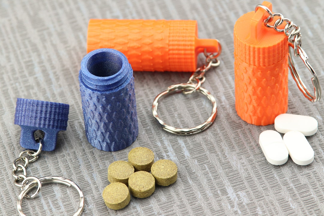 Waterproof Pill Container Keyring: Emergency Travel Pill Holder - Etsy