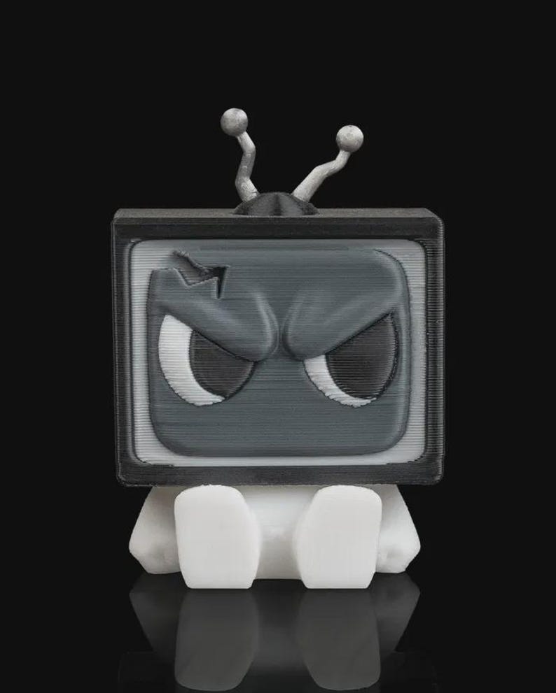3D Printed “anty: Static” Figure – the Shockingly Angry Tv-head ...