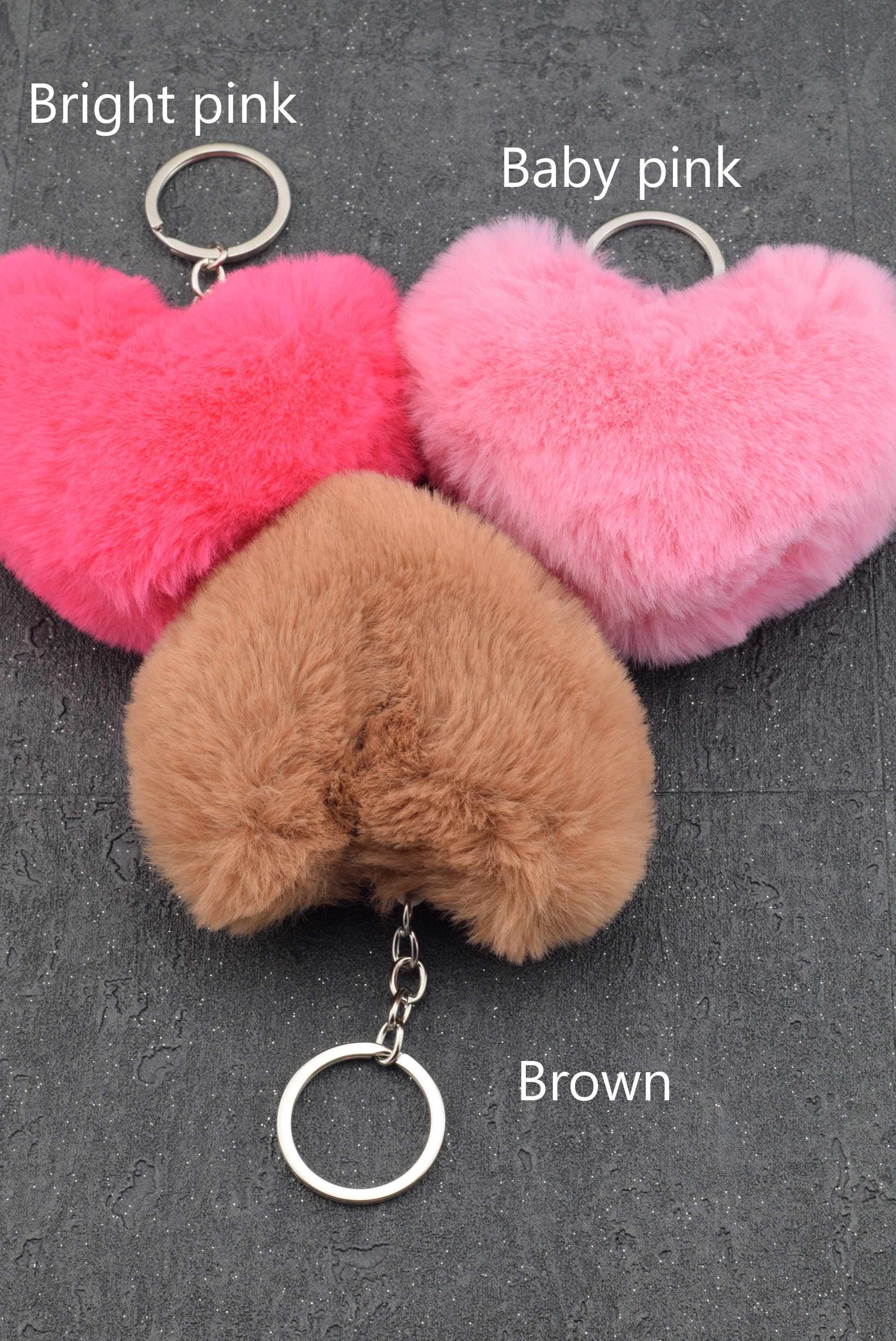 Heart Keychain Plush Keyring Fabric Heart Keyring Key | Etsy Australia