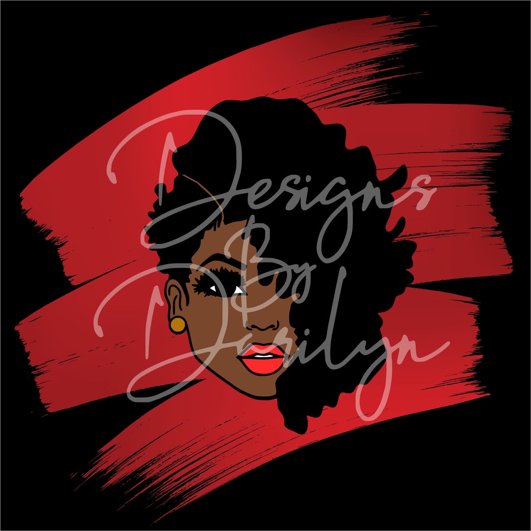 Monique SVG/DXF, African American Woman, Afro Lady, African American ...