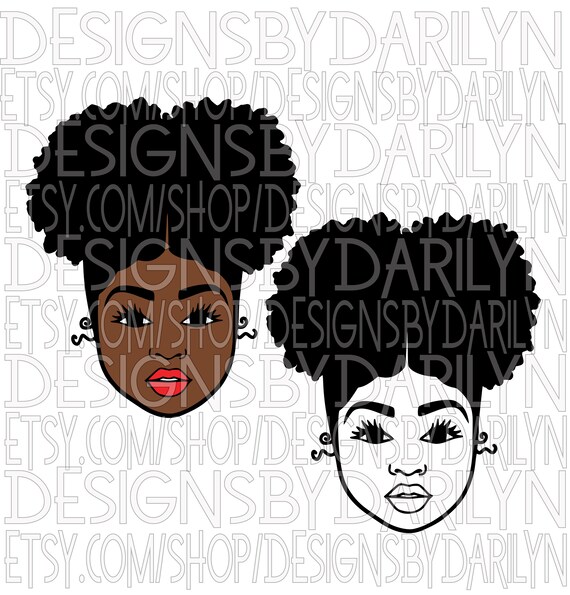 Madison SVG/DXF With Puffs African American Woman Afro Lady - Etsy