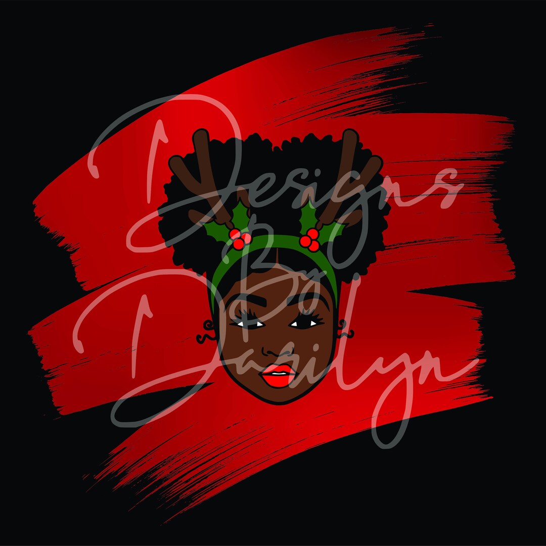 Madison SVG/DXF/PNG With Puffs and Christmas Reindeer Headband, African ...