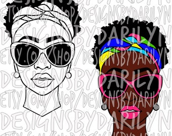 Monique SVG/DXF African American Woman Afro Lady African - Etsy