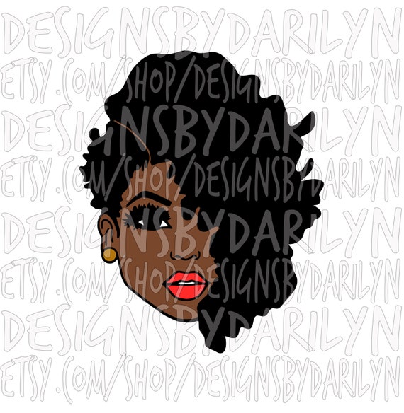 Monique SVG/DXF African American Woman Afro Lady African - Etsy