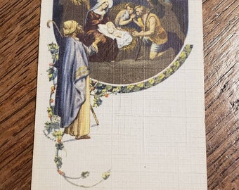 Nativity Prayer Card - Etsy