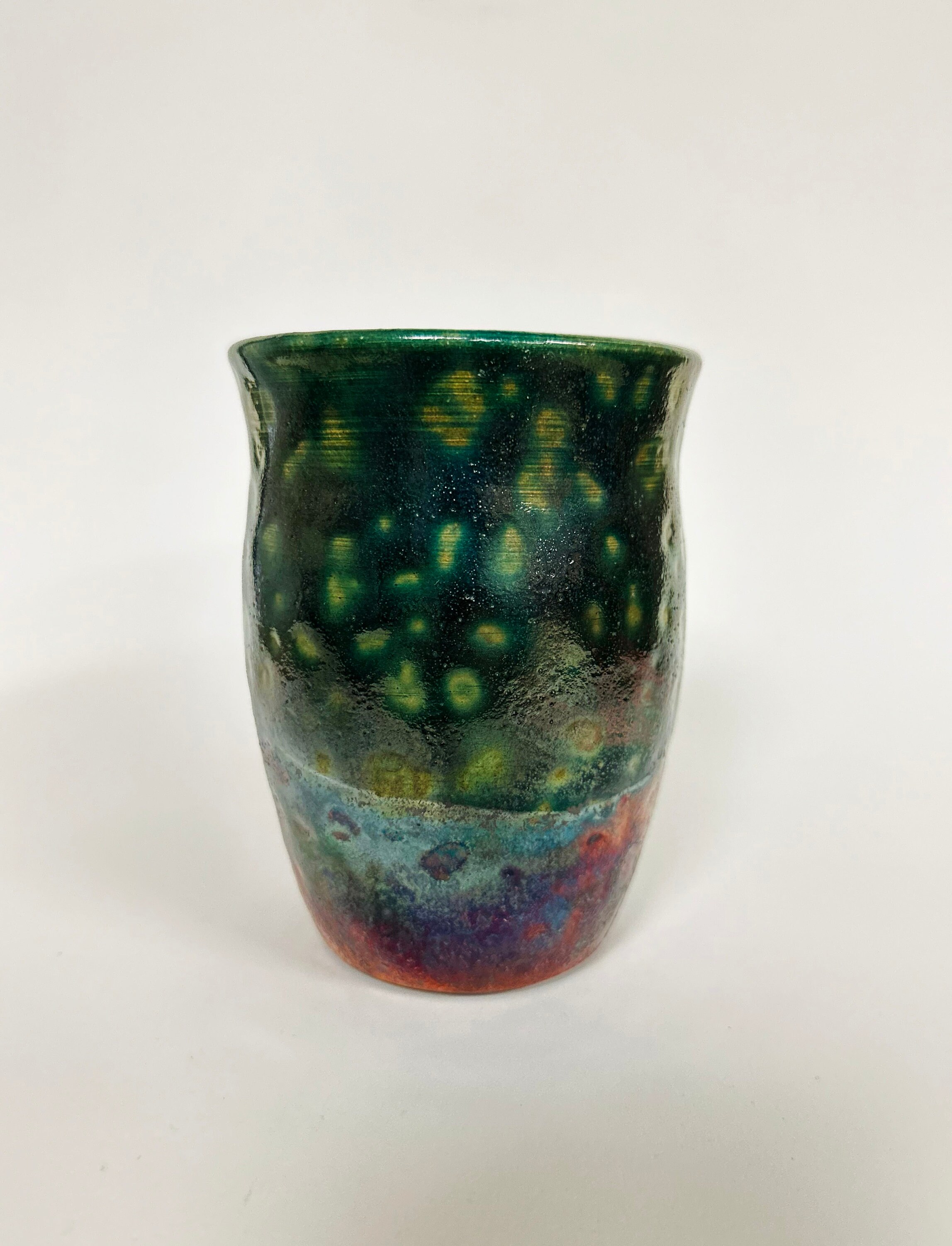 Emerald Flame Raku Planter - Etsy