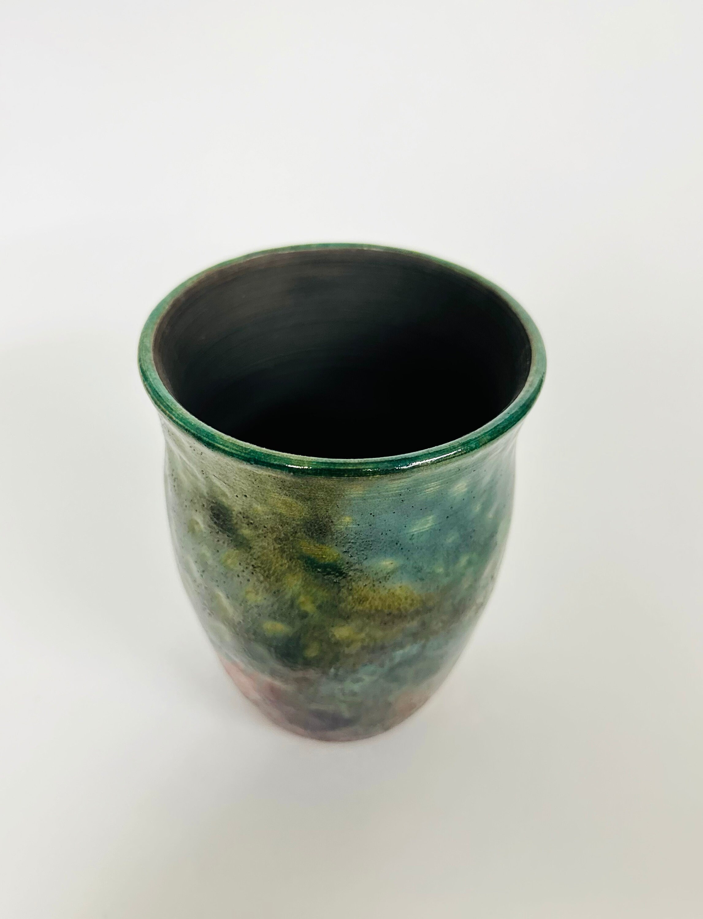 Emerald Flame Raku Planter - Etsy