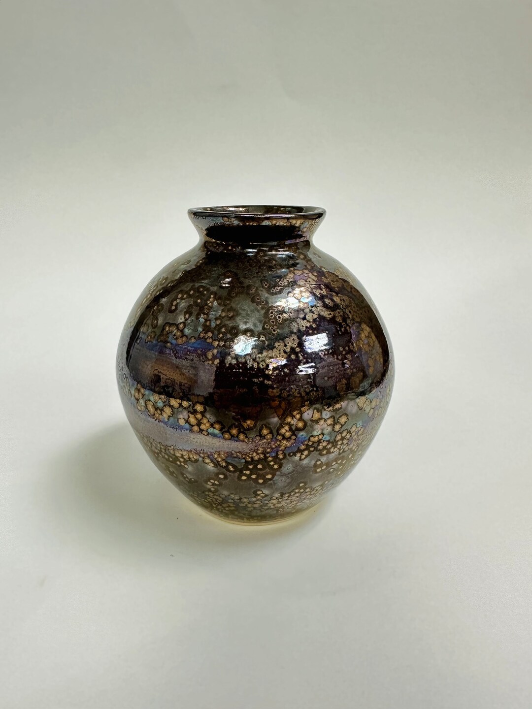 Vintage Gold Vase | Handmade Pottery Vase | Unique Floral Display ...