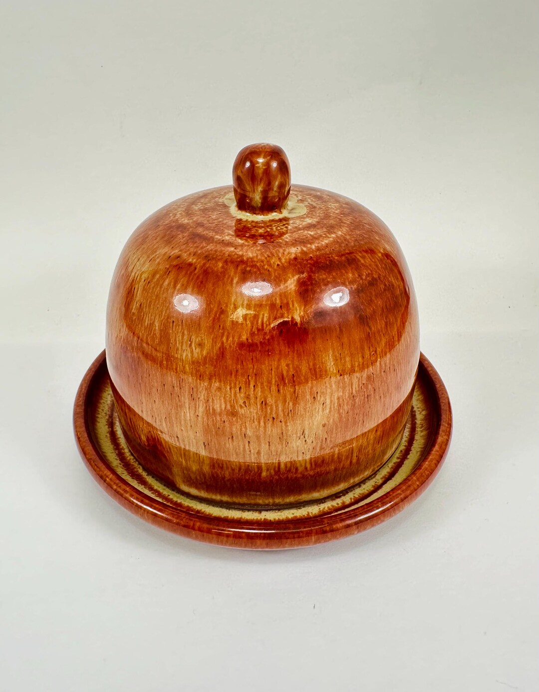 Albany Slip Butter Dish | Handmade Pottery Dish | Unique Design - Etsy