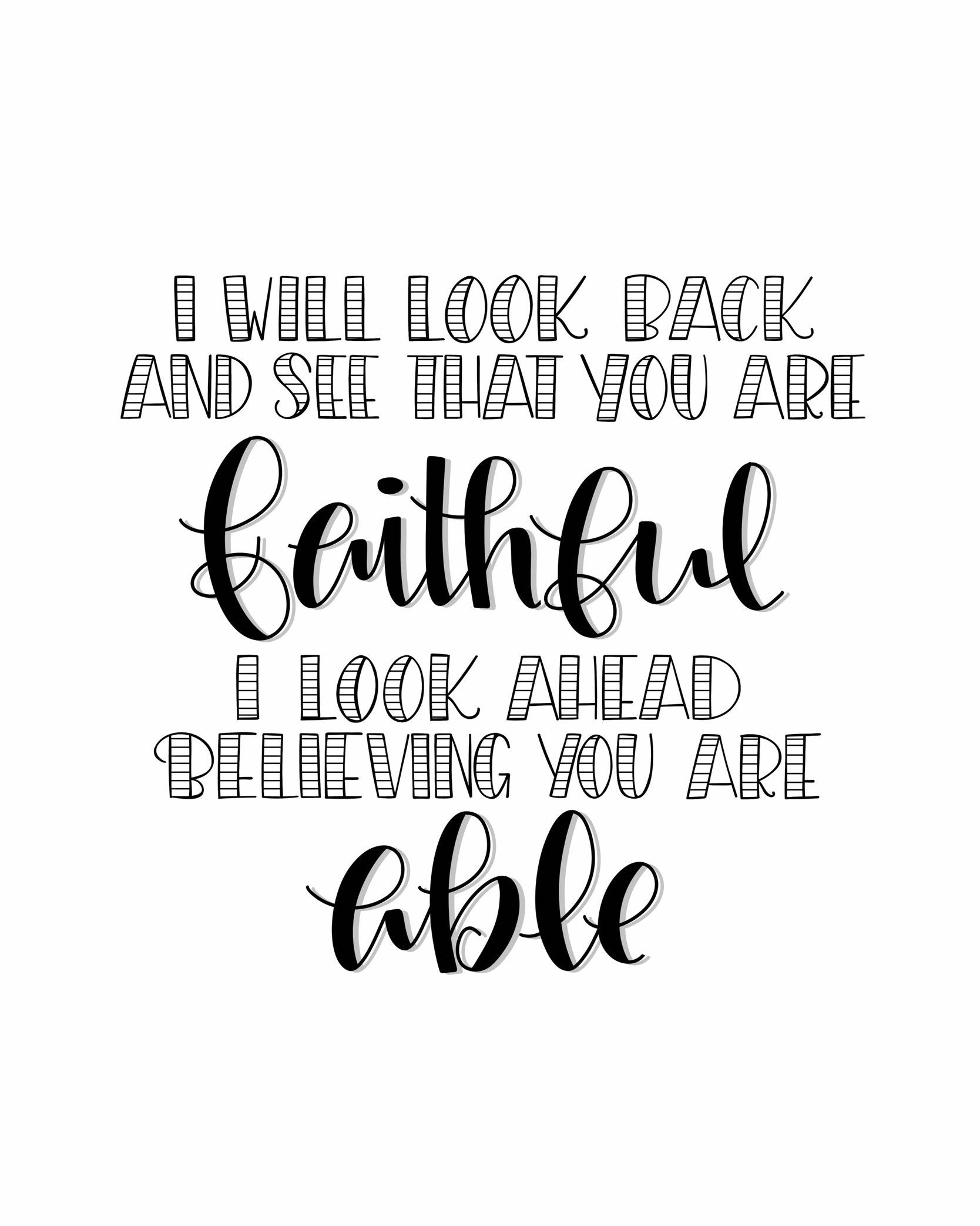 Faithful Wall Decor , Faithful Print , God is Able Print , Faith ...