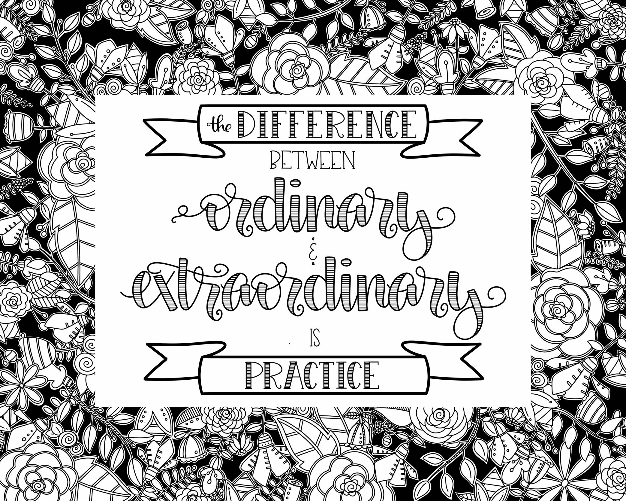 Practice Word Art, Extraordinary Print, the Difference Between Ordinary ...