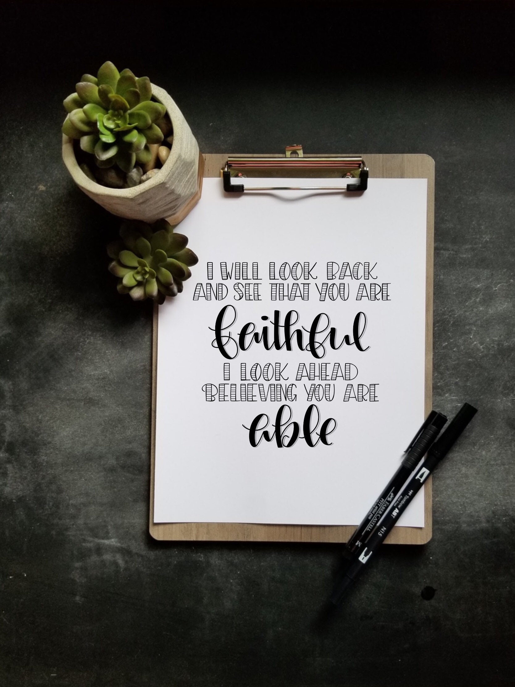 Faithful Wall Decor , Faithful Print , God is Able Print , Faith ...