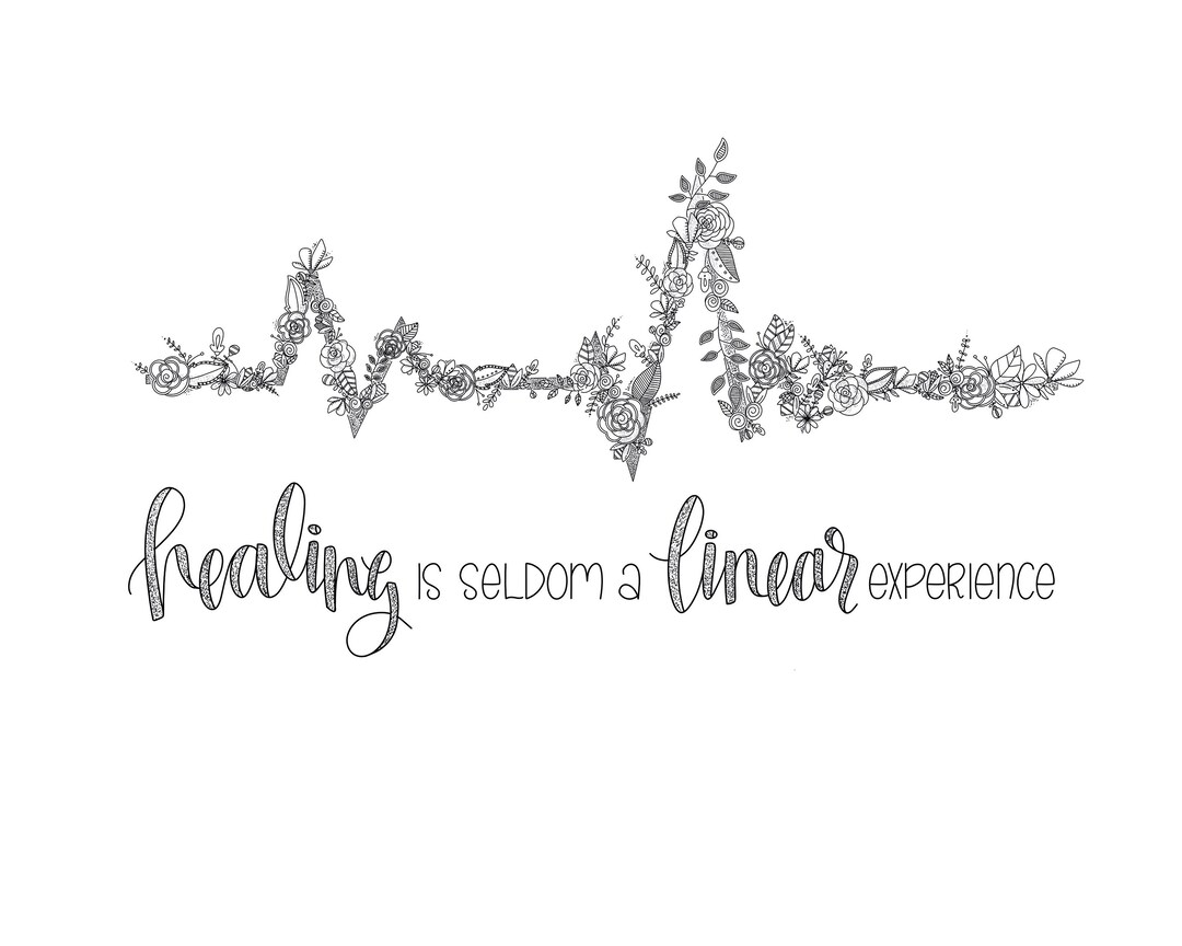 Healing is Never A Linear Experience / Healing Printable / Recovery ...