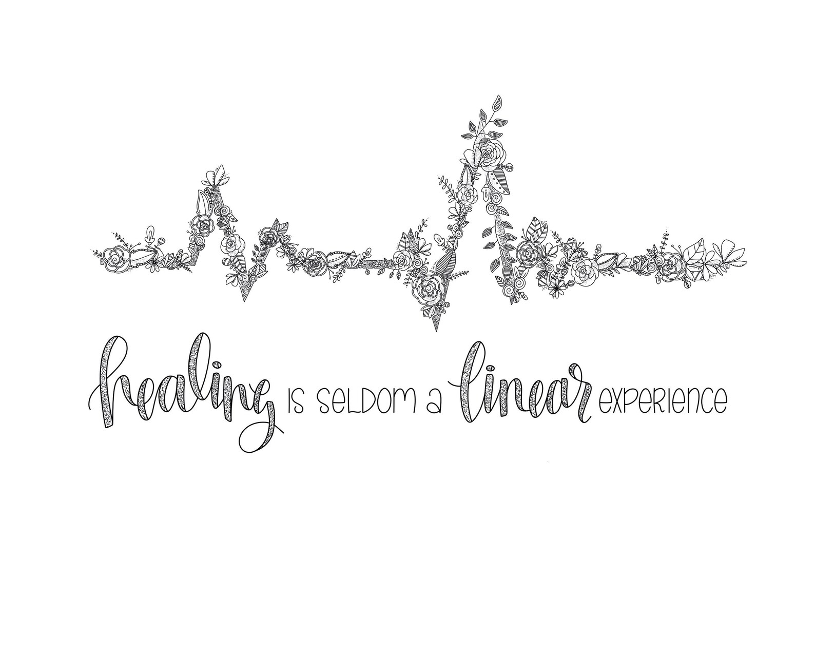 Healing is Never A Linear Experience / Healing Printable / Recovery ...
