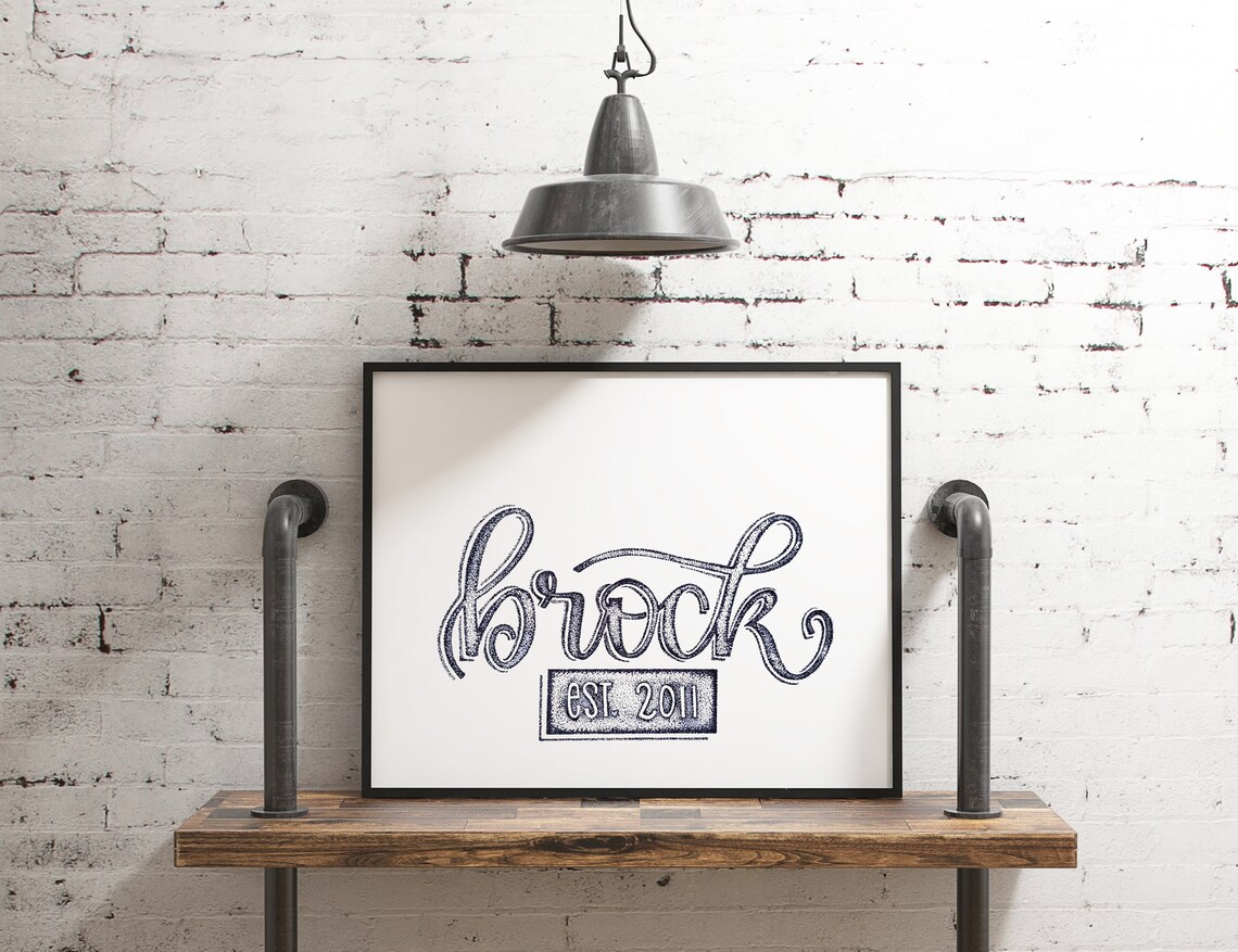 Last Name Sign Custom Last Name Art Last Name Established - Etsy