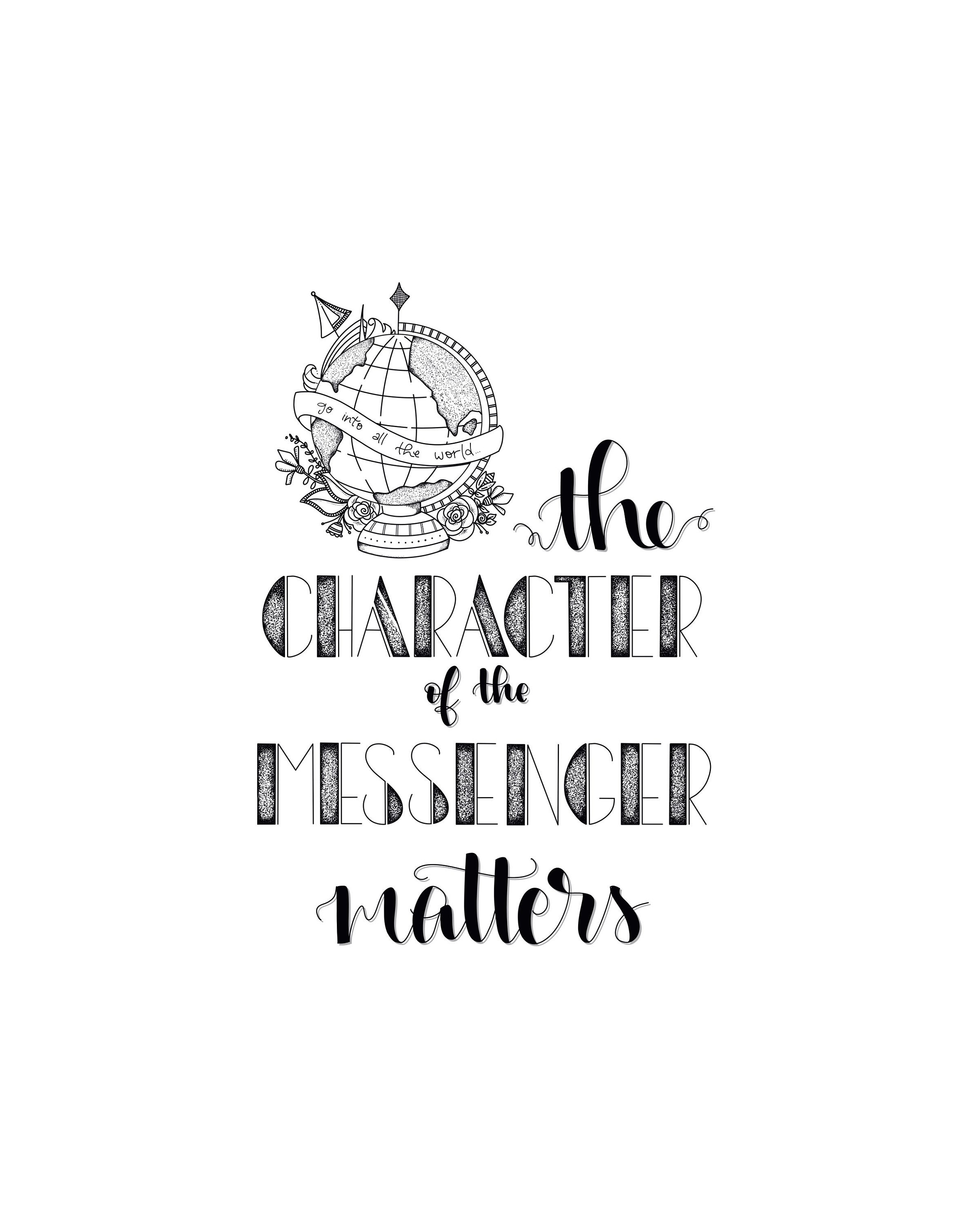 Missions Quote / Character Quote / Great Commission Quote / Black and ...