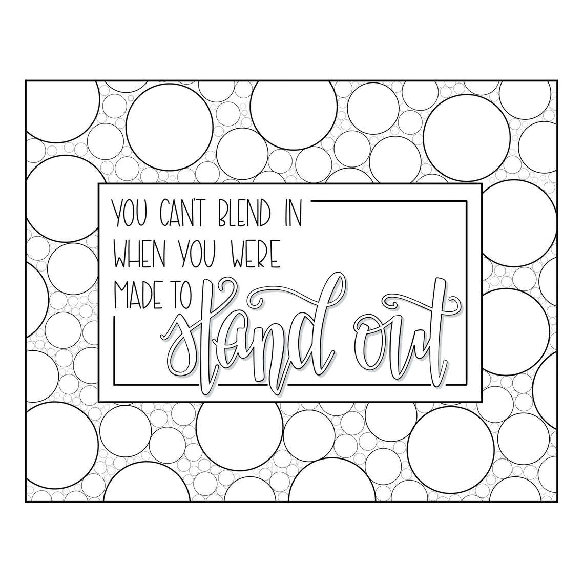Coloring Page Digital Download / Stand Out Coloring Page / Custom ...