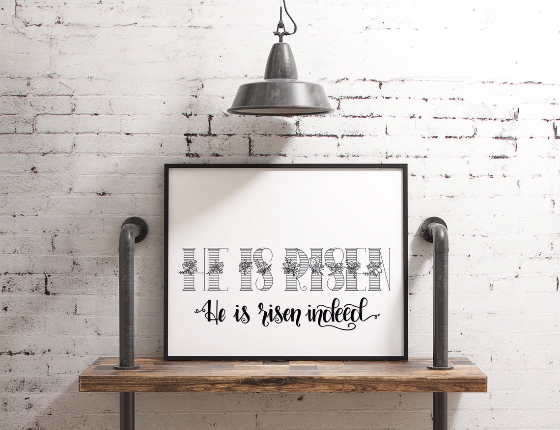 He is Risen / He is Risen Wall Hanging / Easter Decoration / Easter ...