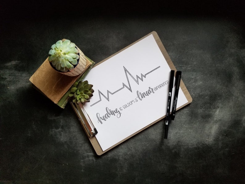 Healing is Never A Linear Experience / Healing Printable / Recovery ...