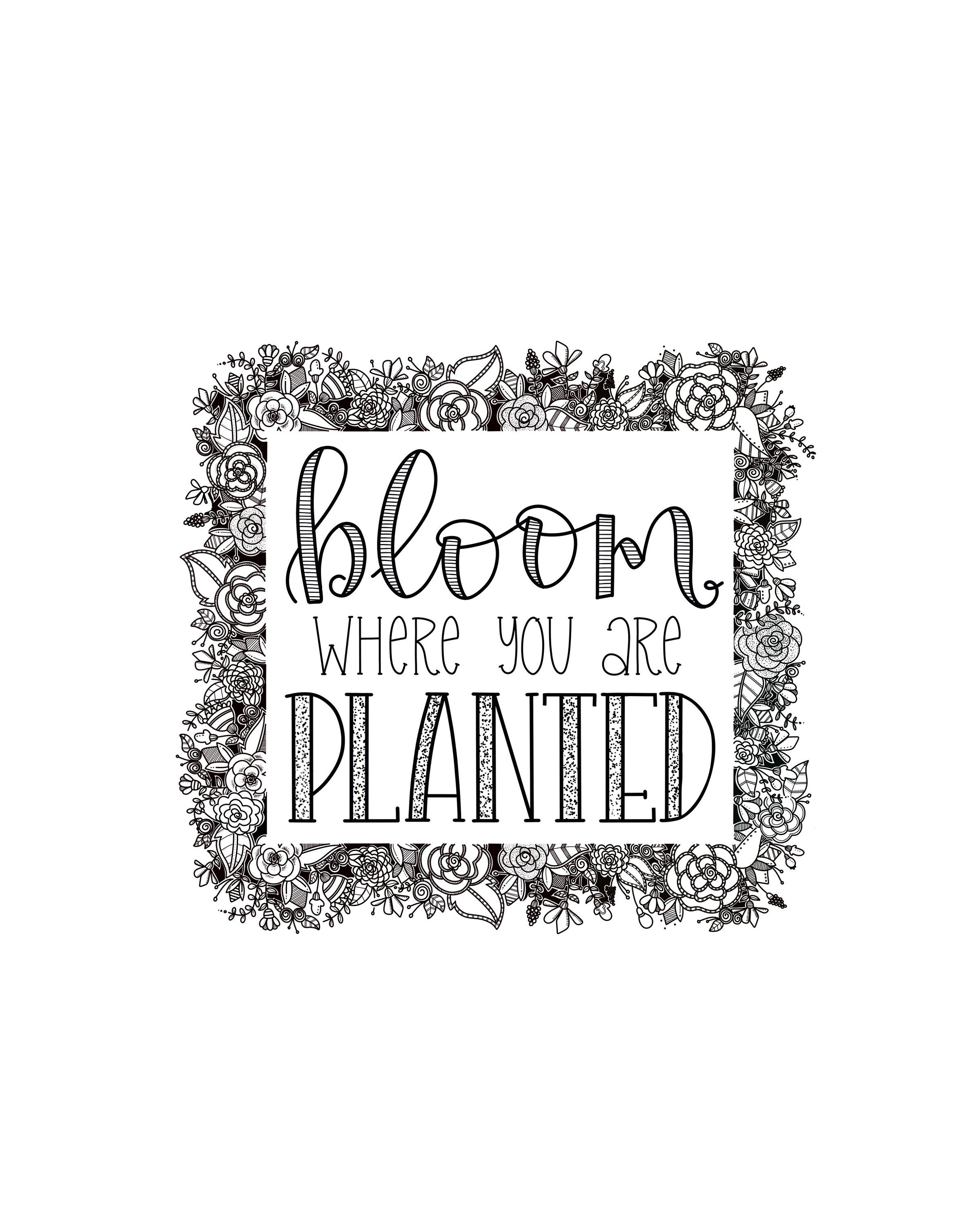 Bloom Where You're Planted / Cactus Print / Bloom Printable / Spring ...