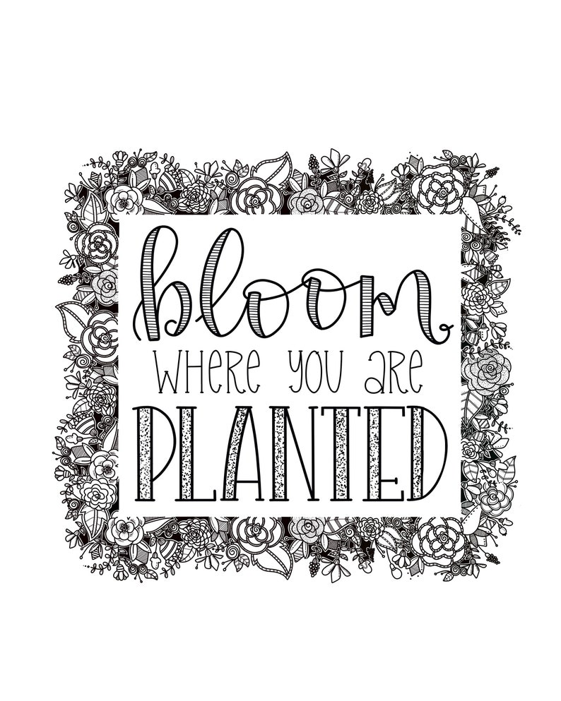 Bloom Where You're Planted / Cactus Print / Bloom Printable / Spring ...