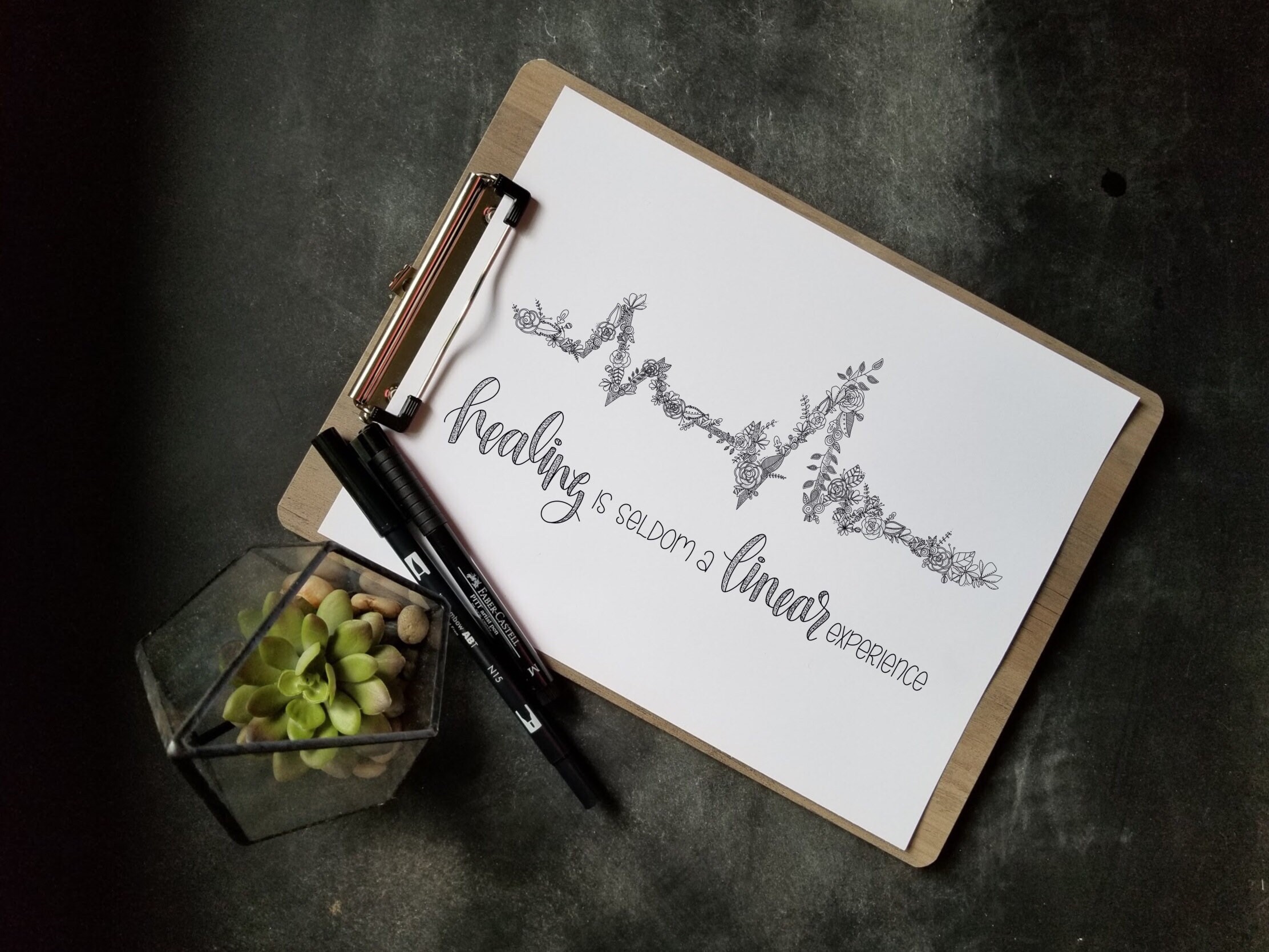 Healing is Never A Linear Experience / Healing Printable / Recovery ...