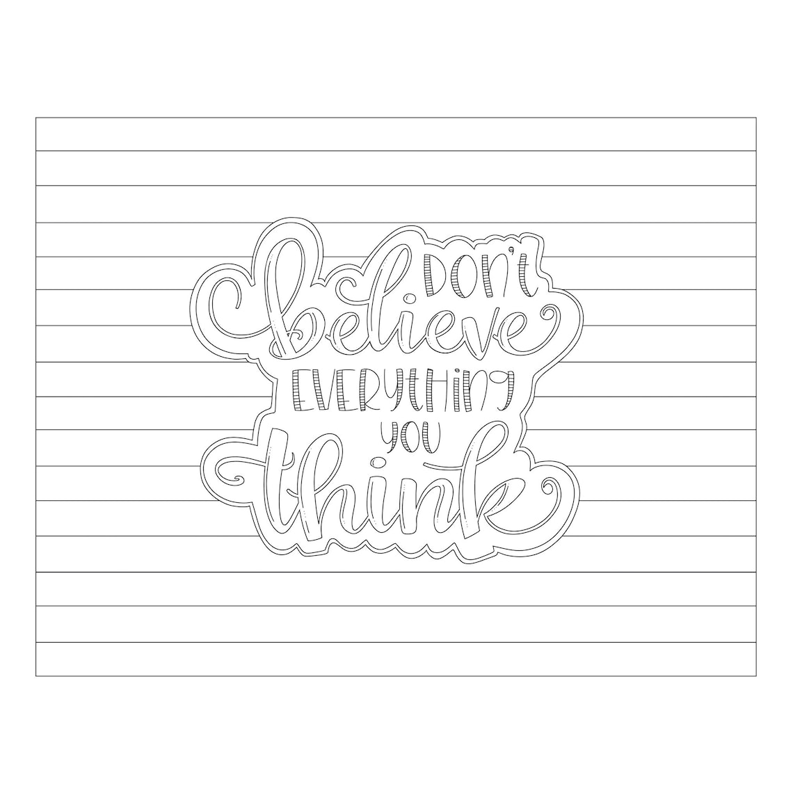 Coloring Page Digital Download / Self Care Coloring Page / Custom ...
