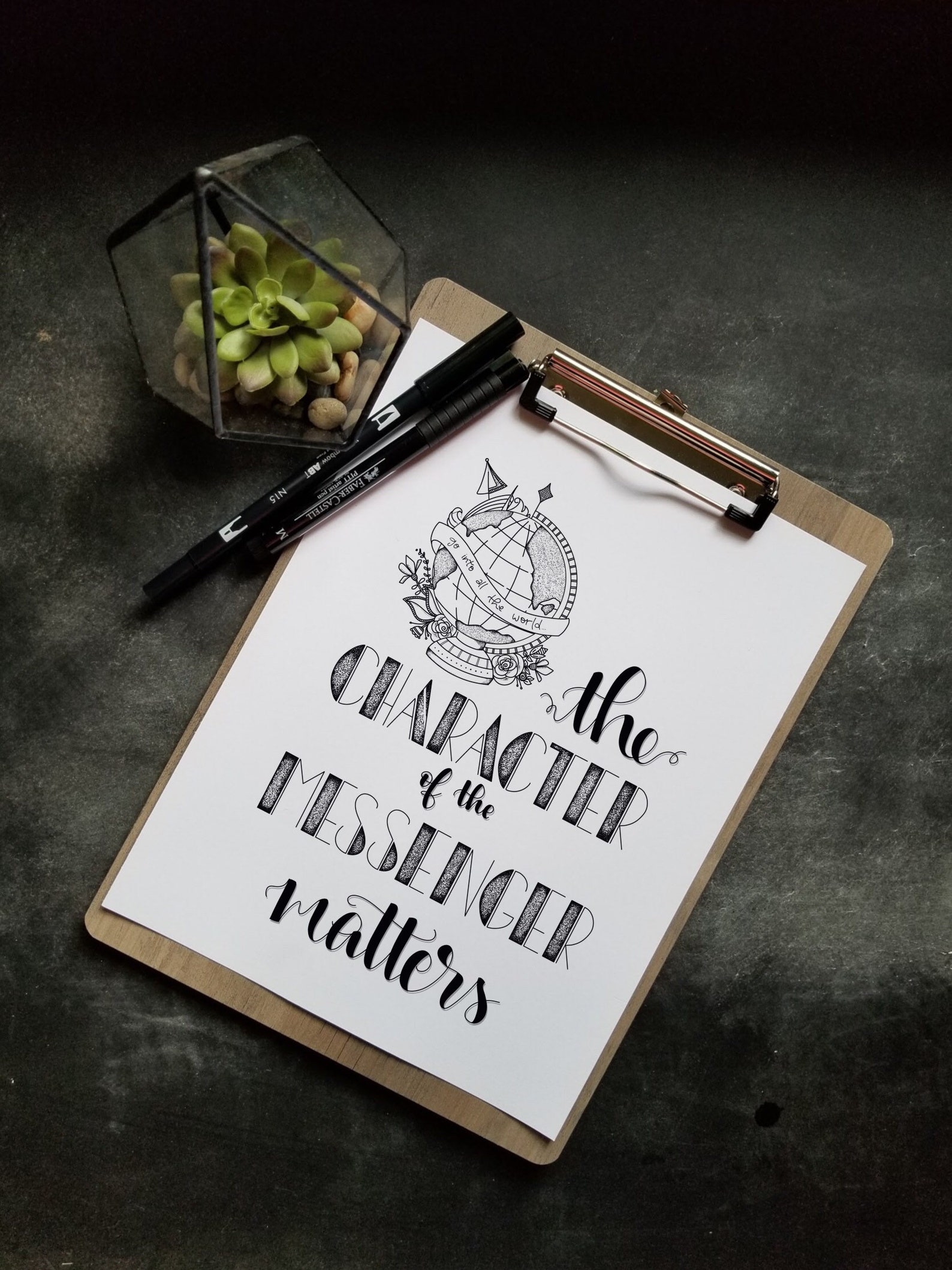 Missions Quote / Character Quote / Great Commission Quote / Black and ...