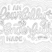 Coloring Page Digital Download / Fearfully and Wonderfully Made / Bible ...