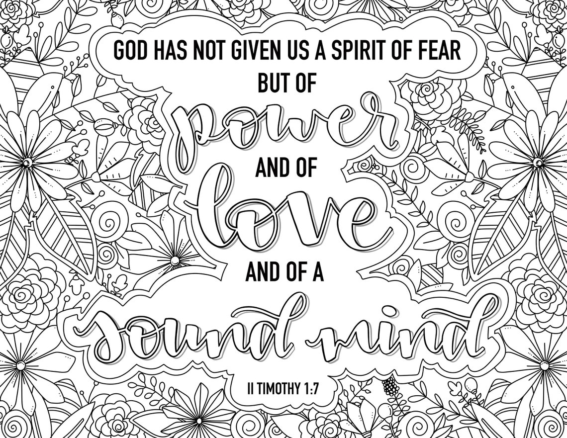 Coloring Page Digital Download / II Timothy 1:17 / Bible Verse Coloring ...